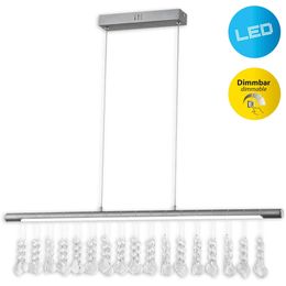 Näve NÄVE LED Pendelleuchte "Nobilis", 1, 1 Stk., silber, Leuchten, Hängeleuchte, dimmbar, warmweiß, L: 100cm, satin-nickel