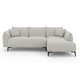 Ecksofa, B:269cm H:97cm T:168cm, grau, LeGer Home by Lena Gercke, 100% Polyester, Wohnzimmer, Sofas, "Adelita mit Ottomane links oder rechts