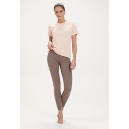 Endurance Damen Lauftights "TATHER", beige, Gr. 36, unifarben, 75% Nylon, 25% Elasthan, Hosen, mit mittlerer Kompression