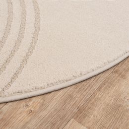 Teppich MERINOS, B:140cm H:14mm L:200cm, beige, Polypropylen, Ankleidezimmer, Teppiche, "Eclipse", moderner Wohnzimmer Teppich, geometrisches Design
