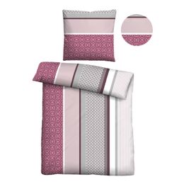 Bettwäsche, rosa, CASTELL - MARKENBETTWÄSCHE, Fleece, Obermaterial: 100% Polyester, Jugendzimmer, Bettwäsche, "0360978", absolut flauschig, weich +