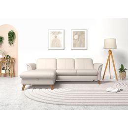 Sit & More Ecksofa SIT & MORE, B:245cm H:91cm T:178cm, beige, 100% Polyester, Wohnzimmer, Sofas, "Romero L-Form", wahlweise mit oder ohne Relax-Funktion,