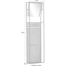 Wandgarderobe GUTMANN FACTORY, B:50cm H:180cm T:20cm, beige, Massivholz, Flur, Garderobenpaneele, "Dresscode"