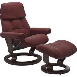 Relaxsessel stressless, B:88cm H:99cm T:77cm, rot, Leder BATICK: BATICK ist ein leicht korrigiertes, durchgefärbtes und genarbtes Möbelleder, bei dem