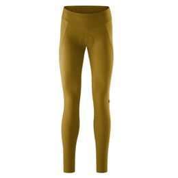 Gonso Damen Fahrradhose "Essential Tight Therm W"senf, Gr. 40, 85% Polyamid; 15% Elastan, Hosen, Hohe Bewegungselastizit&auml;t und gro&szlig;es