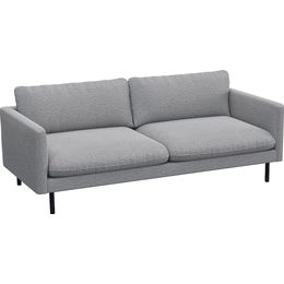 3,5-Sitzer FLEXLUX, B:207cm H:61cm T:90cm, grau, 100% Polyester, Sofas, "Bolzano, Megasofa, aktuelles Design", sehr bequem durch Kaltschaum, im Sitz,