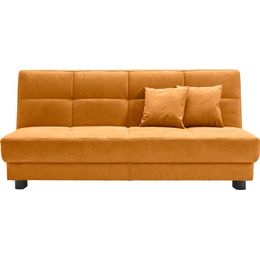 ell+ell Schlafsofa ELL + ELL, B:185cm H:90cm T:100cm, gelb, 100% Polyester, Jugendzimmer, Sofas, "Tilda", Breite 185 cm, inkl. 2 Zierkissen