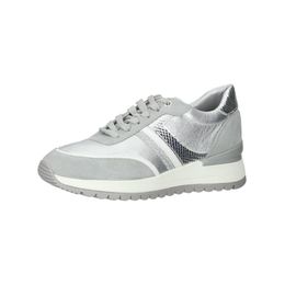 Geox Damen Sneaker "Geox Sneaker Leder", Gr. 39hellgrau, silber, Leder, Schuhe