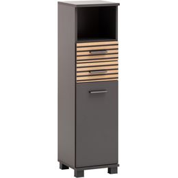 Midischrank Welltime, B:30,3cm H:110,5cm T:32,6cm, schwarz, FSC-zertifizierter Holzwerkstoff, Badezimmer, Schränke, "Katta, Breite 30 cm",