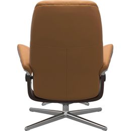 stressless "Consul" Set, Relaxsessel mit Hocker, mit Hocker, mit Cross Base, Gr&ouml;&szlig;e S, M & L, Holzakzent Wenge