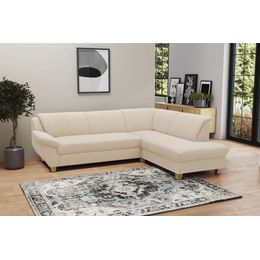Ecksofa Home Affaire, B:254cm H:80cm T:186cm, beige, 100% Polyester;Primabelle-Microfaser (100% Polyester);Antikleder-Optik Melrose (100% Polyester),