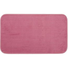 Gözze Badematte GÖZZE, H:7mm, rosa, Polyester, Badematten, "Berlin", Badteppich, Uni Farben, Cord Optik, waschbar