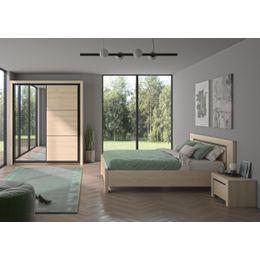 Jugendzimmer-Set GAMI, braun, Spanplatte, Schlafzimmerm&ouml;bel-Sets, "Brugge", In 2 Farben erh&auml;ltlich