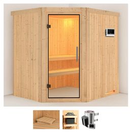 Karibu Sauna "Laila", Saunaofen, externe Steuerung, 3,6 kW, beige, Saunen, Ofen 3,6 kW externe Strg.easy