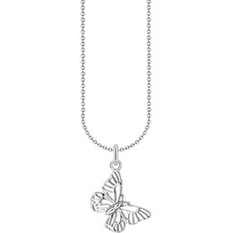 Thomas Sabo Damen Kette mit Anhänger "Schmetterling-Anhänger, KE2223-001-21-L45V", 45, Silber 925 (Sterlingsilber), silber, Silber 925