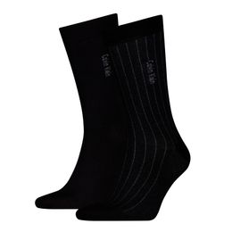 Calvin Klein Damen Socken "CK MEN SOCK 2P PINSTRIPE", schwarz, Obermaterial: 67% Baumwolle, 31% Polyamid, 2% Elasthan, Socken