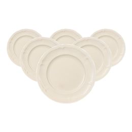 Villeroy & Boch VILLEROY & BOCH Brotteller "Brotteller Manoir ø 17,4 cm 6er Set weiß", weiß, Speiseteller