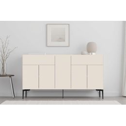 Sideboard Places of Style, B:150cm H:83cm T:47cm, beige, MDF, Spanplatte, Wohnzimmer, Sideboards, "Sky45", Kommode, Lackiert mit wasserbasiertem