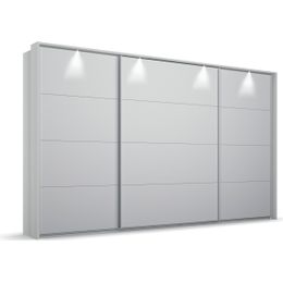Schwebet&uuml;renschrank Rauch, B:323cm H:214cm T:68cm, grau, Holzwerkstoff, Schr&auml;nke, "Kleiderschrank Schrank Garderobe OTELI inkl. 3 Innenschubladen",