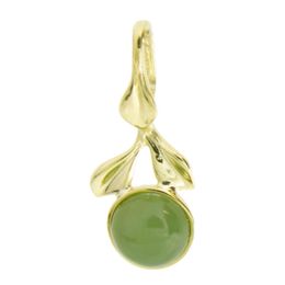 OSTSEE-SCHMUCK Damen Kettenanhänger "- Blüte - Gold 333/000 - Jade", Gelbgold 333, gold, Gelbgold 333, Schmuckanhänger