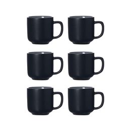 Ritzenhoff & Breker Espressotasse "Espressotassen Jasper 100 ml 6er Set", 6 tlg., schwarz, RITZENHOFF & BREKER, Trinkgefäße