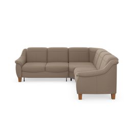 Ecksofa Home Affaire, B:270cm T:250cm, grau, 98% Polyester 2% Polyamid, Wohnzimmer, Sofas, "Caldera L-Form", Federkern, wahlweise mit