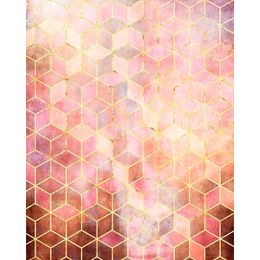 Komar Vliestapete "Digitaldruck Vlies - Mosaik Rosso - Gr&ouml;&szlig;e 200 x 250 cm", B/L: 200mm x 250mm, Rollen:, blau, Tapeten, Wohnzimmer, Schlafzimmer