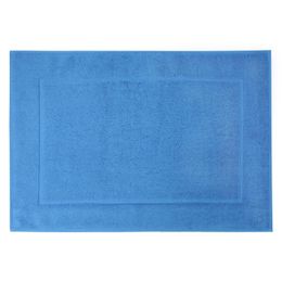 Badematte, H:11mm, blau, Framsohn FROTTIER, Baumwolle, Badematten, "Essential", Baumwolle, Badvorleger, dicht gewebt, Hotelmatte, Zwirnfottier