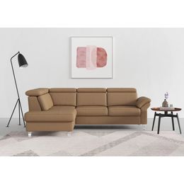 Sit & More Ecksofa SIT & MORE, B:245cm H:84cm T:194cm, braun, Wohnzimmer, Sofas, "Arngast L-Form", inklusive Kopfteilverstellung und Federkern