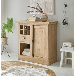 Highboard Home Affaire, B:105cm H:103cm T:42cm, braun, Holzwerkstoff, Wohnzimmer, Sideboards, "Cornwall, Kommode im Landhausstil, Schrank, Sideboard,