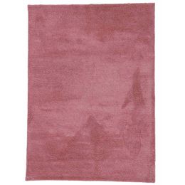 Hochflor-Teppich CarpetFine, B:80cm H:20mm L:150cm, rosa, Mikropolyester, Teppiche, "Silky, auch als Läufer erhältlich", Shaggy, Langflor, uni,