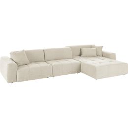 Ecksofa 3C CANDY, B:378cm H:74cm T:200cm, beige, 100% Polyester, Wohnzimmer, Sofas, "Yoshy mit Komfortfunktionen, modern und bequem, L-Form", Zwei