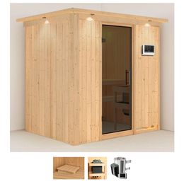 Karibu Sauna "Finja", Saunaofen, externe Steuerung, 3,6 kW, beige, Saunen, Ofen 3,6 kW externe Strg.easy