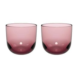 Glas "Wassergläser Like Glass 280 ml 2er Set", lila, LIKE. BY VILLEROY & BOCH, Trinkgefäße