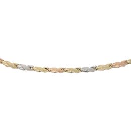 Vivance Damen Collier "tricolor", Gelbgold 375, gelb, Gelbgold 375, Halsketten