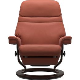 Relaxsessel stressless, B:79cm H:103cm T:78cm, rot, Leder BATICK: BATICK ist ein leicht korrigiertes, durchgef&auml;rbtes und genarbtes M&ouml;belleder, bei