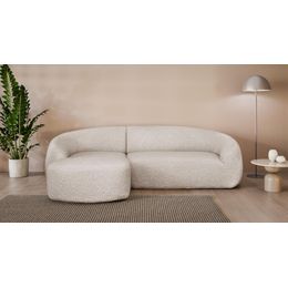 Ecksofa, B:255cm H:81cm T:170cm, beige, LeGer Home by Lena Gercke, 100% Polyester, Wohnzimmer, Sofas, "YANI, L-Form, Designersofa, organische Form,