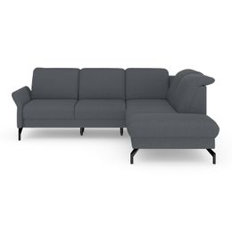 Sit & More Ecksofa SIT & MORE, B:250cm H:84cm T:207cm, blau, Wohnzimmer, Sofas, "Fashion L-Form", wahlweise mit Kopfteilverstellung und Vorziehsitz, motorisch