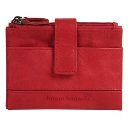 Bruno Banani Damen Geldb&ouml;rse, rot, Leder, leicht gl&auml;nzend, unifarben, Kleinlederwaren, echt Leder