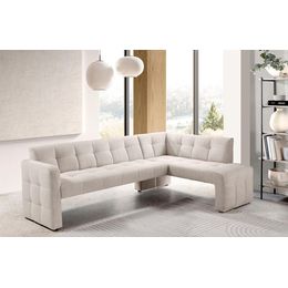 Essbank, B:245cm H:83cm T:159cm, beige, exxpo - SOFA FASHION, K&uuml;che, Sitzb&auml;nke, "Barista, bequem und elegant, hohe Bodenfreiheit", Eckbank Barista