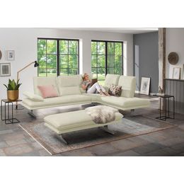 Ecksofa W.Schillig, B:284cm H:94cm T:224cm, beige, Stoff S37 (100% Polyester): Luxus-Microfaser in Lederoptik, Wohnzimmer, Sofas, "broadway,