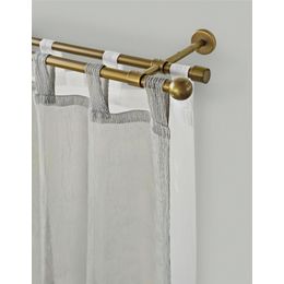 Gardinenstange Garesa, L:160cm &Oslash;:16mm, gold, Metall, Wohnzimmer, Gardinenstangen, "BOLTI", Vorhanggarnitur, verl&auml;ngerbar, Wandmontage, ohne Ringe