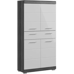 Midischrank Inosign, B:74cm H:141cm T:31cm, weiß, FSC-zertifizierter Holzwerkstoff, Badezimmer, Schränke, "SIENA, Breite 74cm, 4 Türen, 1
