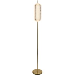 Searchlight Stehlampe "Capsule LED Floor Lamp, Satin Brass Metal and Acrylic Shade", messing, 1, Ø 22cm H: 154cm, 1 Stk., Leuchten