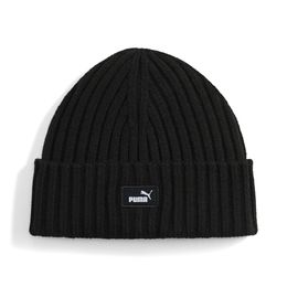 Puma Herren Beanie "Essentials Fisherman Beanie Erwachsene", schwarz, Obermaterial: 97% Polyacryl, 3% Polyamid, M&uuml;tzen