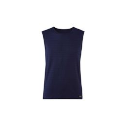 Bruno Banani Herren Unterhemd "Unterhemd Check Line 2.0 1er Pack", Gr. S, blau, Obermaterial: 90% Polyamid PA. 10% Elasthan EL., Unterhemden