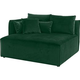 Ottomane OTTO HOME, B:138cm H:86cm T:128cm, grün, 100% Polyester, Sofas, "Nöre", kurzes Lounge-Modul - zum Zusammenstellen, Breite 138 cm, Tiefe 128