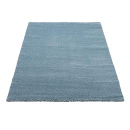 Teppich, B:80cm H:20mm L:150cm, blau, OCI DIE TEPPICHMARKE, Polypropylen (PP), Wohnzimmer, Teppiche, "NEW VILLA MELANGE, auch als L&auml;ufer", dicht