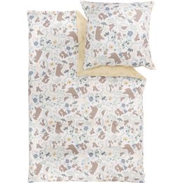 Wendebettw&auml;sche s.Oliver JUNIORgelb bunt, Satin, Obermaterial: 100% Baumwolle, Bettw&auml;sche, "Satinbettw&auml;sche s.Oliver Junior Waldtiere", mit