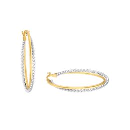 Amor Damen Paar Creolen "2013606", Gelbgold 375, gold, Gelbgold 375, Ohrringe